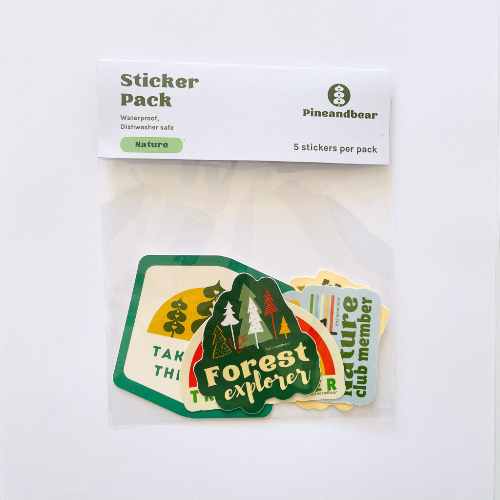 Nature Sticker Pack | Vinyl Stickers UK | Pineandbear – pineandbear