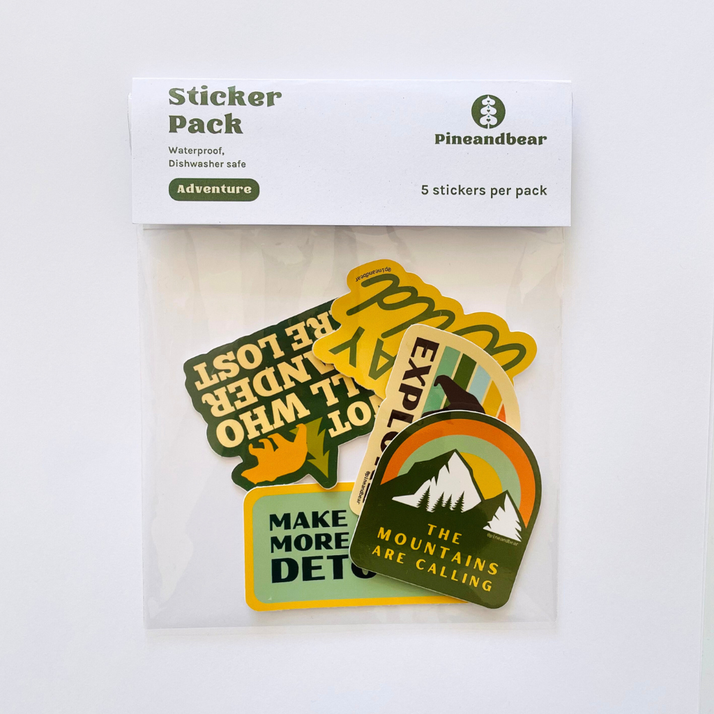 Adventure Sticker Pack | Waterproof Stickers UK | Pineandbear – pineandbear