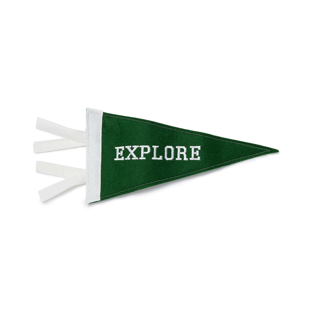 'Explore' Mini Felt Pennant Flag | Kids Room Decor | Pineandbear ...