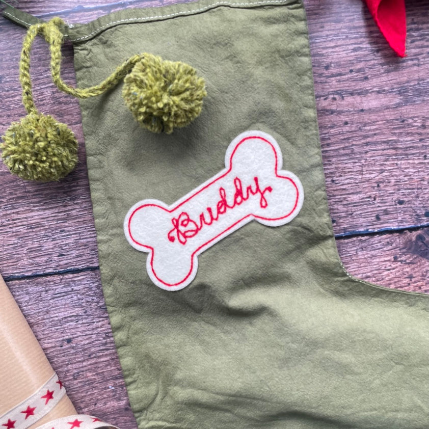 Personalised Embroidered Dog Patch | Dog Xmas Gifts UK | Pineandbear ...