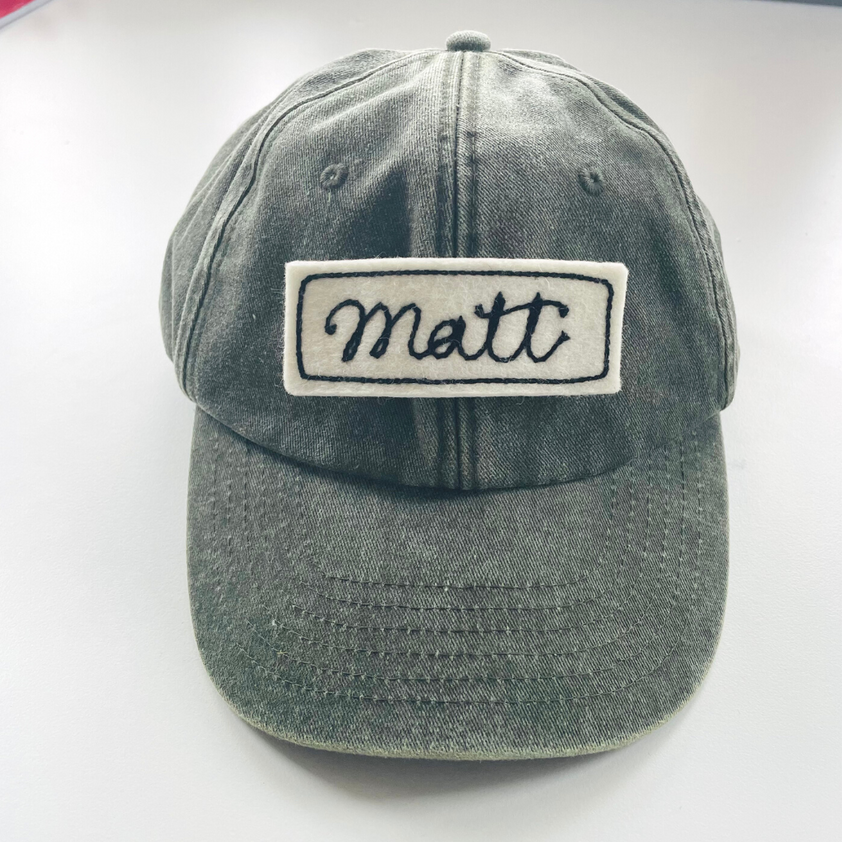 Personalised Name Badge | Christmas Chain Stitch Patch | Pineandbear ...