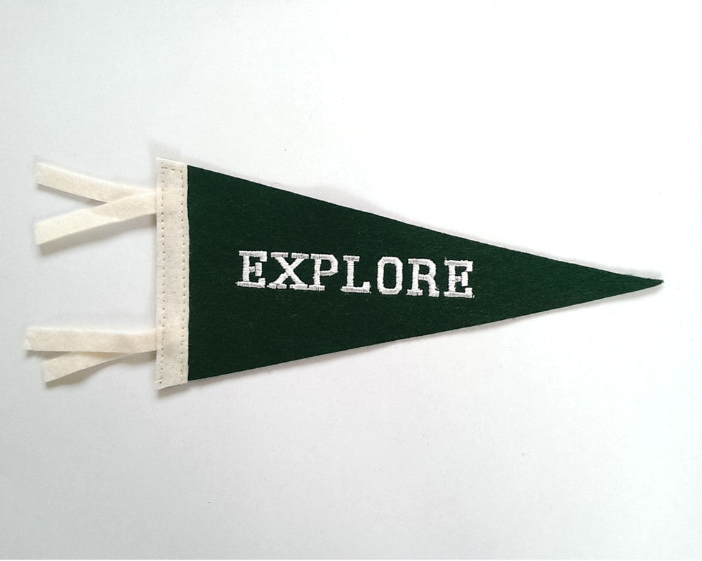 Kids Room Decor | Explore Mini Felt Pennant Flag | Cubbkids – pineandbear